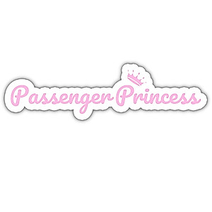 Akira Passenger Princess Sticker, Waterproof Car Decals Vinyl, Funny Car Stickers for Car Window Rear View Mirror Phone Water Bottle, Passenger Princess Car Accessories Gifts for Girlfriend