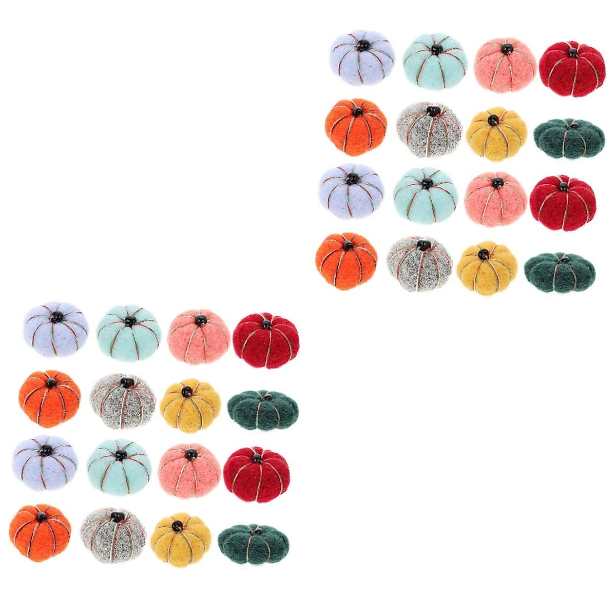 Veemoon 32 Pcs Felt Pumpkins Finished Product Foam Decorative Items