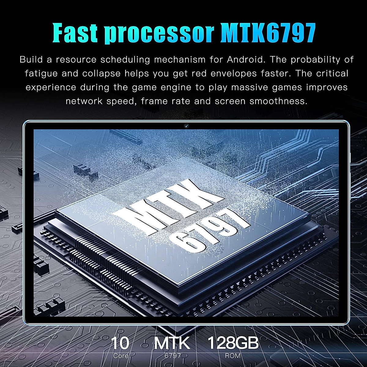 10.1in Smart Tablet with BT Headsets, 4G LTE 5G WiFi 10 Core Tablet PC for Android 12.0, 12GB 256GB, 10 Core, 1920x1200, 8MP 20MP Dual Camera (US Plug)