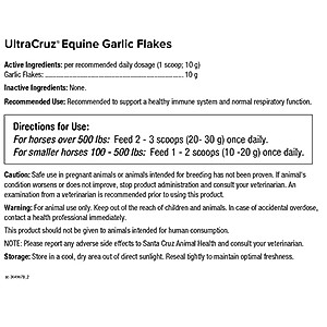 UltraCruz Equine Garlic Flakes Supplement for Horses, 2 lb (90 Day Supply)