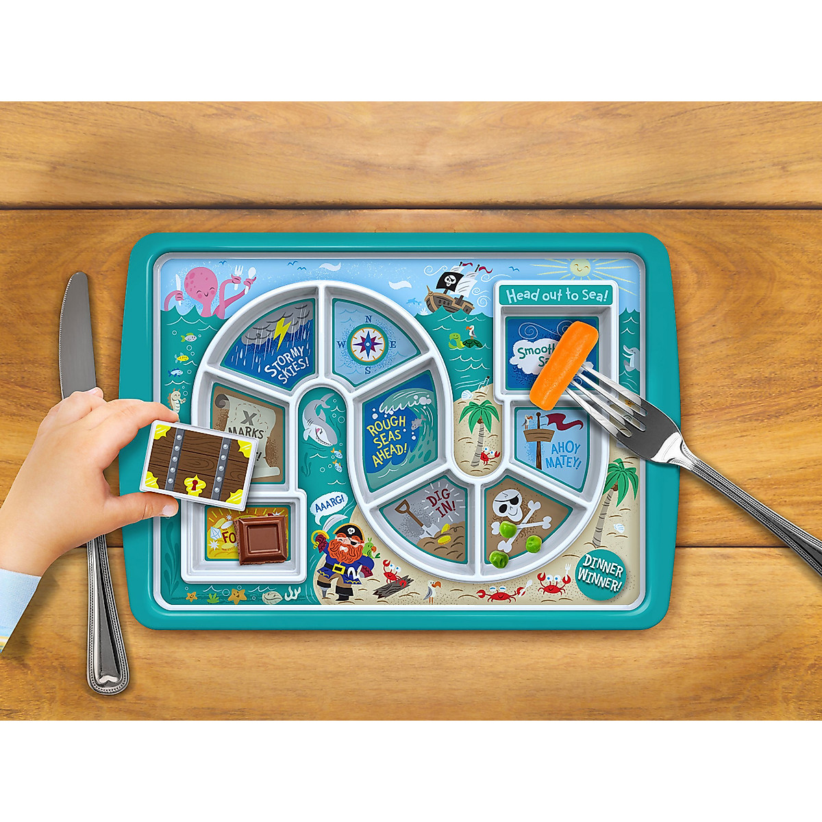 Genuine Fred DINNER WINNER Kids' Dinner Tray, Pirate