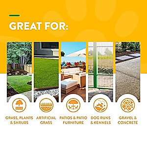 NaturVet – Yard Odor Eliminator Plus Citronella Spray – Eliminate Stool and Urine Odors from Lawn and Yard – Designed for Use on Grass, Patios, Gravel, Concrete & More – 32oz with Hose Nozzle