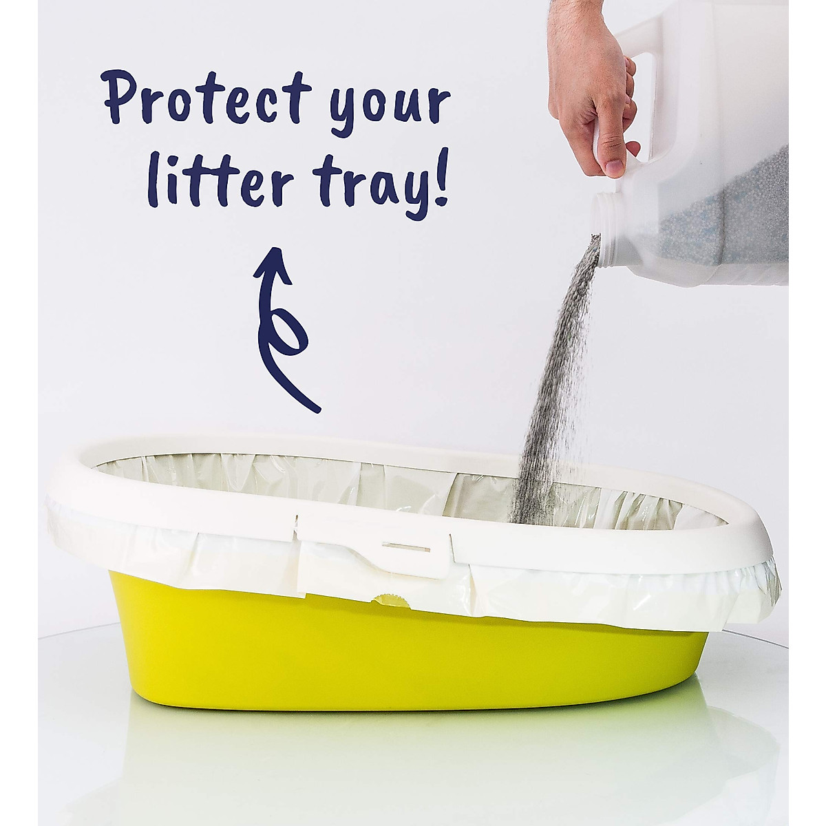 Pettiny 20 XL Cat Litter Box Liners with Drawstrings Scratch Resistant Cat Litter Bags for Extra Large Litter Trays