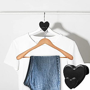 18pcs Space Saving Hanger Hooks, Love Heart Hangers Space Saving Clothes Hanger Connector Hooks for Clothes Hanging Closet Organization