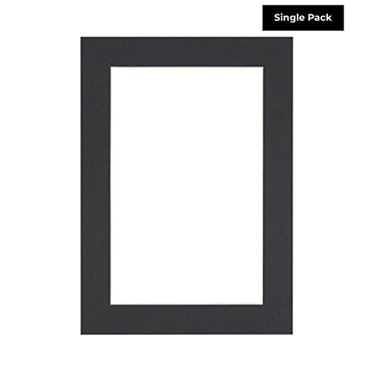 12x18 Mat Bevel Cut for 11x17 Photos - Acid Free Black Precut Matboard with Backing Board and Crystal Clear, Self Seal Photo Mat Bag - for Pictures, Photos, Framing - 4-ply Thickness