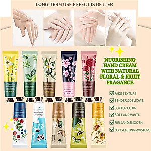 18 Pack Natural Plant Fragrance Hand Cream for Dry Hands, Moisturizing Hand Care Cream Travel Gift Set With Natural Shea Butter And Aloe For Men And Women, Travel Size Hand Lotion, Body Moisturizer Bulk Christmas Gifts (30ml)