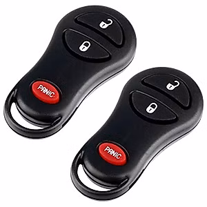 Key Fob fits 1999-2005 Chrysler Dodge Keyless Entry Remote (04686481), Set of 2