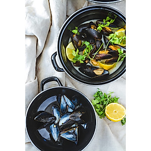 KitchenCraft World of Flavours Mussel Pot, Enamel, Large (25 cm)