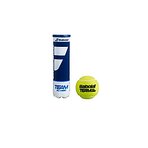 Babolat Team All Court x 4 Balls, Unisex, Adults, Yellow (Black), One Size