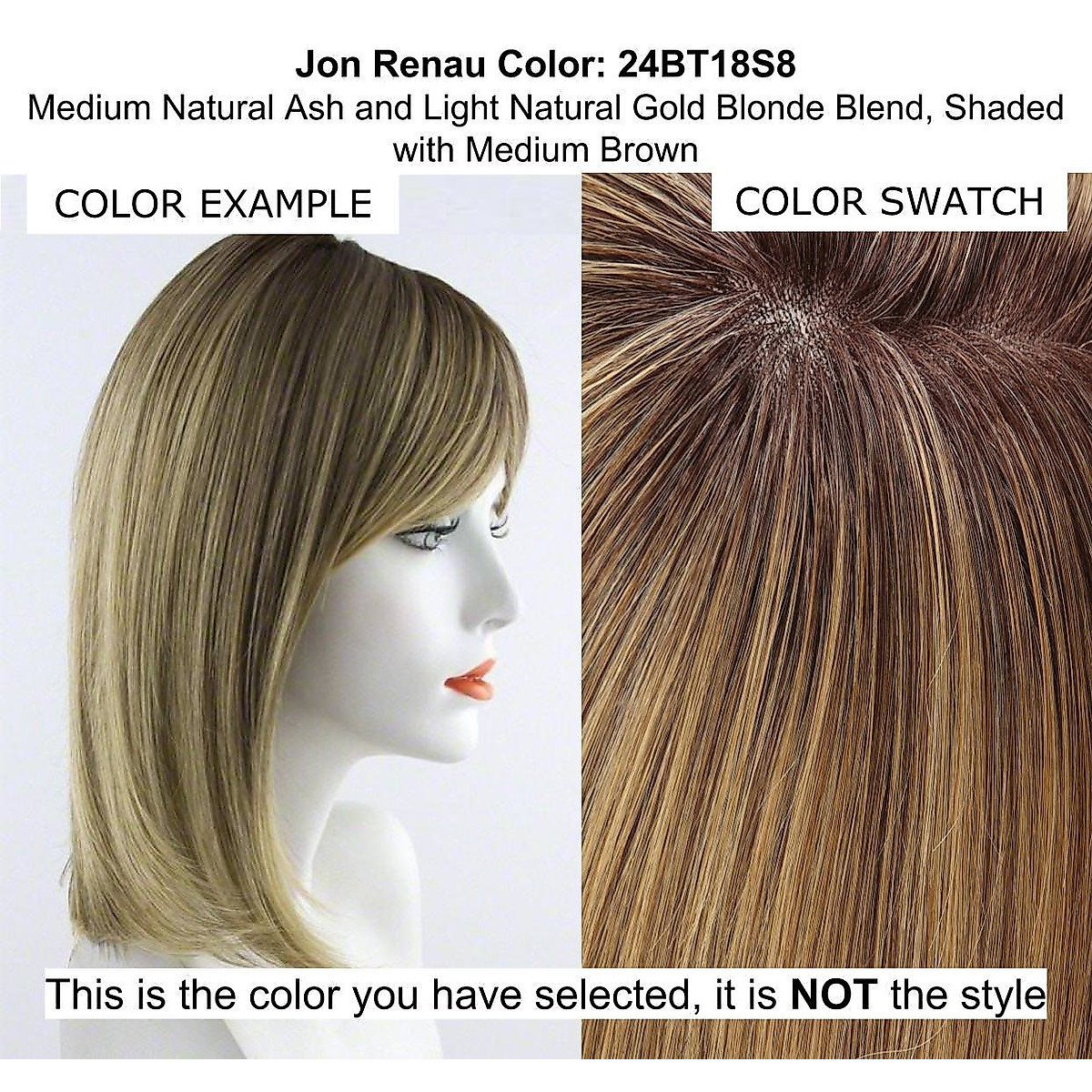 Bundle - 4 items: Ignite Wig by Jon Renau, Christy's Wigs Q & A Booklet, BeautiMark Synthetic Shampoo & Wide Tooth Comb - Color: 24BT18S8