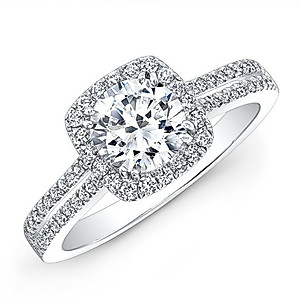 2.40 Ct Round Cut Diamond Engagement Wedding Women's Ring 14k White Gold Finish (13.5)