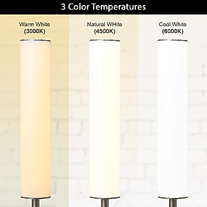 O’Bright Dimmable LED Torchiere Floor Lamp, 270° Tilt Head, 3000 Lumens, Adjustable Brightness, Standing Pole Lamp / Reading Light / Floor Lamps for Living Room, Bedrooms, Dorm and Office (Black)