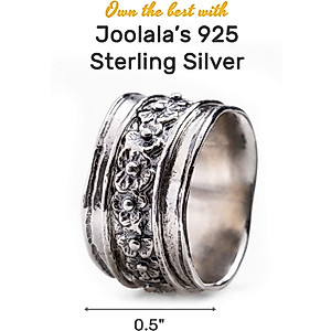 Joolala Sterling Silver Women’s Ring – 925 Silver Rings for Women – Elegant and Stylish Design – Various Models – Gorgeous Oxidized Finish – Ideal Promise Ring, Anniversary (10)