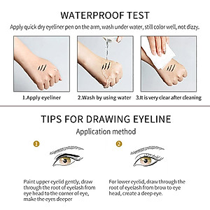 evpct 6Pcs Blue Colored Glitter Eyeliner Pencils Set delineadores de colores para ojos ojos contra el agua Dark Light Blue Green Purple Red Pink Metallic Colorful Liquid Eye Liner Set Women Waterproof