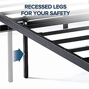 ZINUS Abel Metal Platform Bed Frame / Mattress Foundation with Steel Slat Support / No Box Spring Needed / Easy Assembly, King, Black