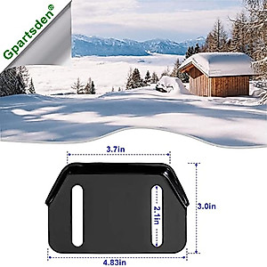 Gpartsden 784-5580 Slide Shoes Replacement for MTD Snow Thrower Cub Cadet Yardman 784-5580-0637 Snow Blower 2 Pack (Skia Black)