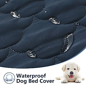 Dog Blankets for Couch Protection Waterproof Dog Bed Covers Pet Blanket Furniture Protector (Navy+Blue, 68"x82")