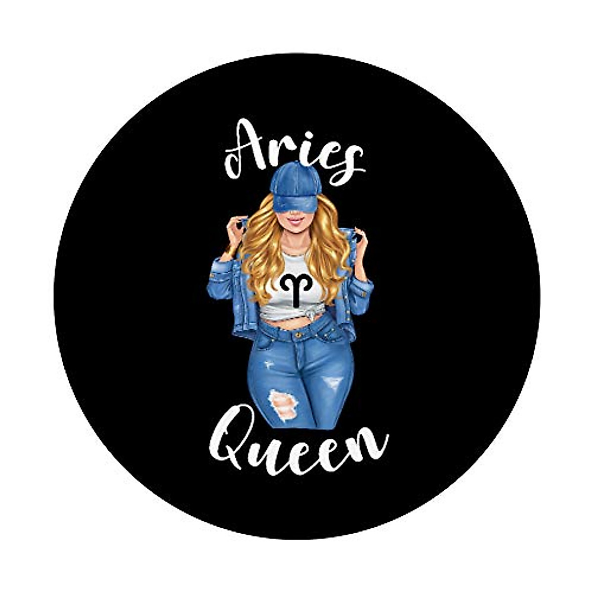 Streetwise Aries Queen Blonde Sexy March April Girl Womens PopSockets Swappable PopGrip
