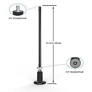 Wall Webcam Mount Arm, Ceiling Mounting Holder for Action Cameras, Articulated Arm Compatible with Gopro Hero, Logitech C920s C922X C920 C615 Brio 4K