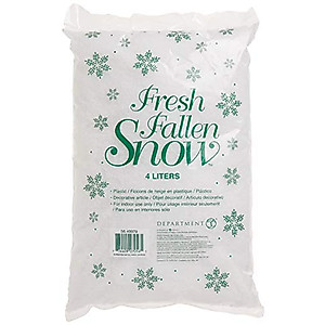 Department 56 Village Collections Fresh Fallen Snow Landscape Accessory, 4 liters bag, White