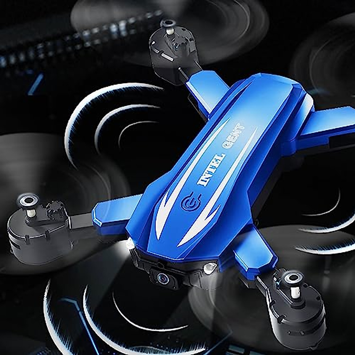 Drone with 8K Dual Camera for Adults Kids 8-12, Multi-directional Automatic Obstacle Avoidance UAV HD Aerial Photography Toy Radio-controlled Aircraft Quadcopter, Gesture Photo/Video (Blue)