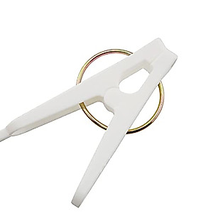 HSCGIN 6pcs Suction Cup Clips 85x30mm White Plastic Round Suction Cup Clamp Holder for Hanging Home Office Accessories