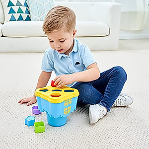 iPlay, iLearn Baby Stacking Toys, Toddler Nesting Stack Cups, Infant Stackable Block, Kids Sorting Game W/Shape Sorter for Sand Bath, Birthday Gifts for 12 18 24 Month, 1 2 3 Year Old Boys Girls