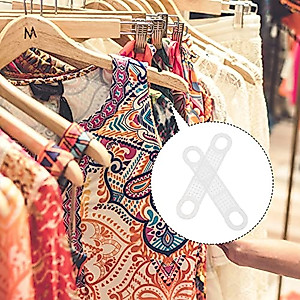 DOITOOL Hanger Grip Strip 50PCS Clear Non- Slip Rubber Clothes Hanger Grips, Clothing Hanger Strips Windproof Silicone Clothes Hanging Accessories Hanging Clothes Gripper