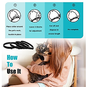 YAIOUTIY 4 Pack Calming Collar for Cats, Cat Pheromone Calming Collar, Water-Resistant & Adjustable Cat Calming Collar Fits Cats Make Cat Relaxed (Multicolor)