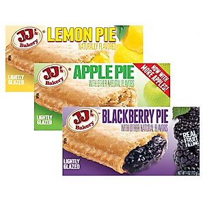 JJ's Bakery Ultimate Variety Pie Snack Pies, Individual Dessert, Fresh-Baked, Perfect for Snacks, Nut-Free, Kosher Parve, 4 Oz Each (Pack of 12)
