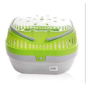 Misyue Big Hamster Cage Portable Carrier Hamster Carry Case Cage (Blue Green Color May ramdom)