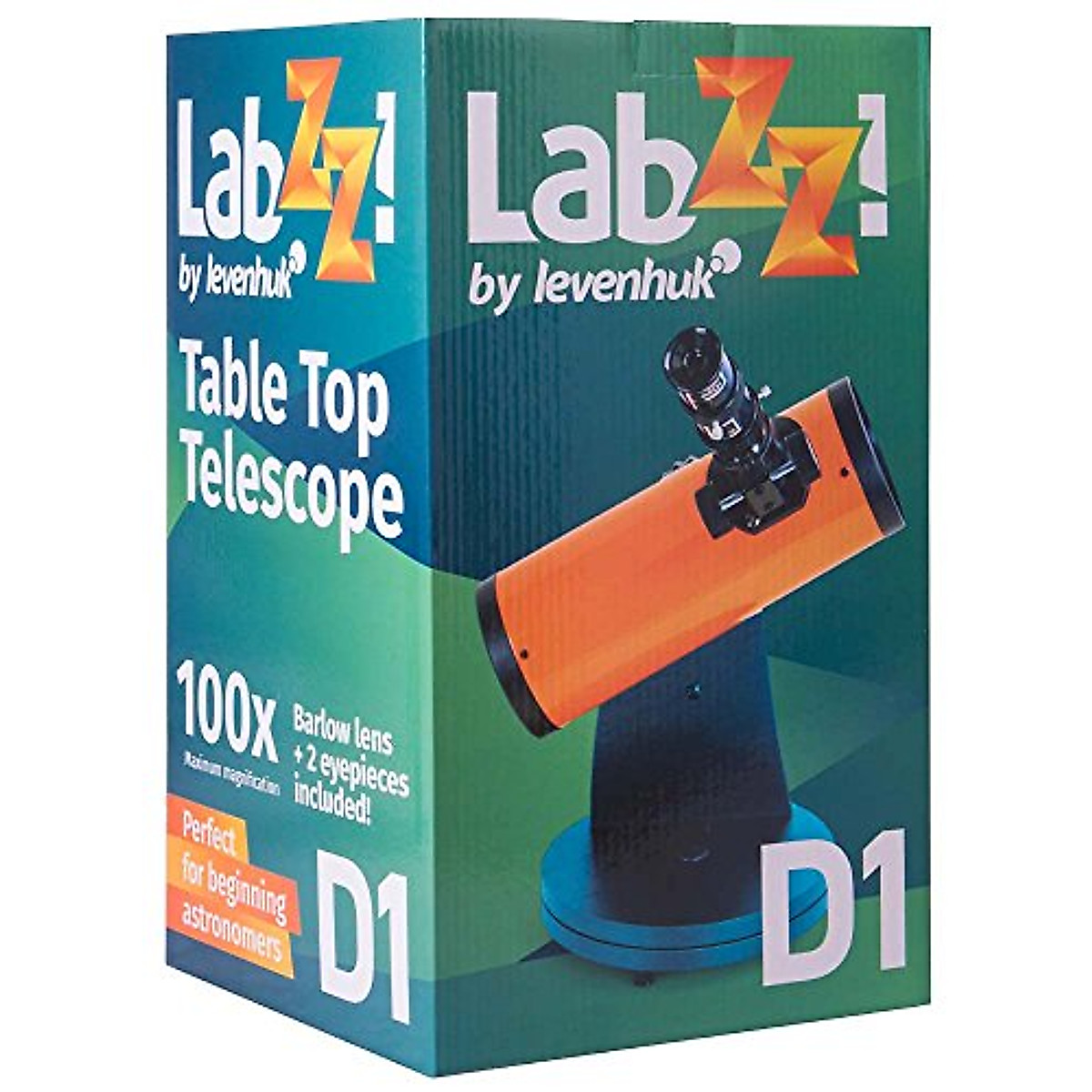 Levenhuk LabZZ D1 Easy to Use Telescope for Children with Rotating Table Dobson Mount and 100x Magnification