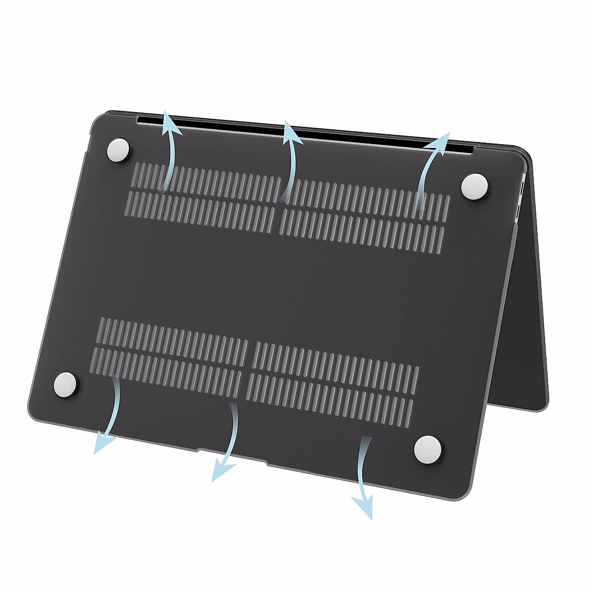 B BELK Compatible with MacBook Air 13 inch Case 2022 2021 2020 2019 2018 Release A2337 M1 A2179 A1932 Touch ID & Retina Display, Matte Plastic Hard Shell Case+ Keyboard Cover+ Screen Protector, Black