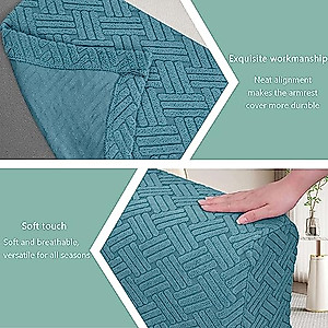 ZYHALOUK Armrest Covers for Sofa, Set of 2 Stretch Spandex Arm Covers for Chairs Couch Sofa Armchair Slipcovers for Recliner Sofa Armchair Cover Chair Arm Protectors for Dogs Cats Pet-E