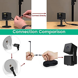 YEAOI 50 ft Extension Cable for Wyze Cam Pan v3, Wyze Cam v4, Wyze OG, Wyze Cam v3 and v3 Pro Outdoor Camera,USB Charging Cord with 90 Degree Adapter and 18W Power Adapter