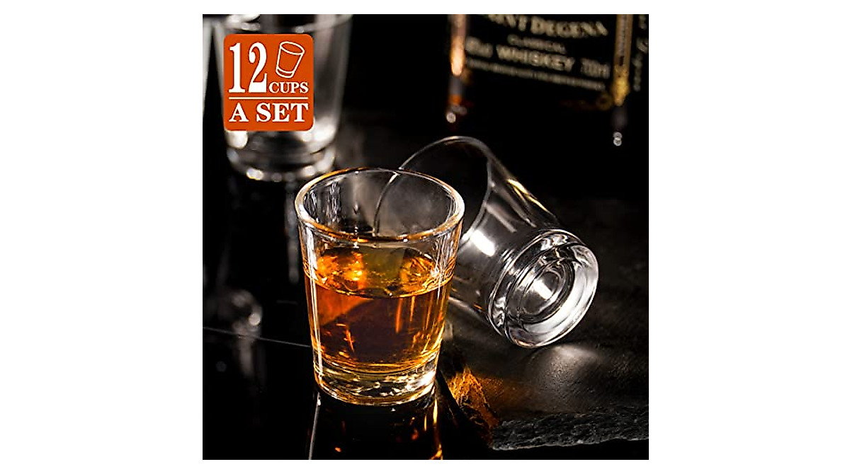 OBTANIM 12 Pack Clear Shot Glasses - Perfect for Parties