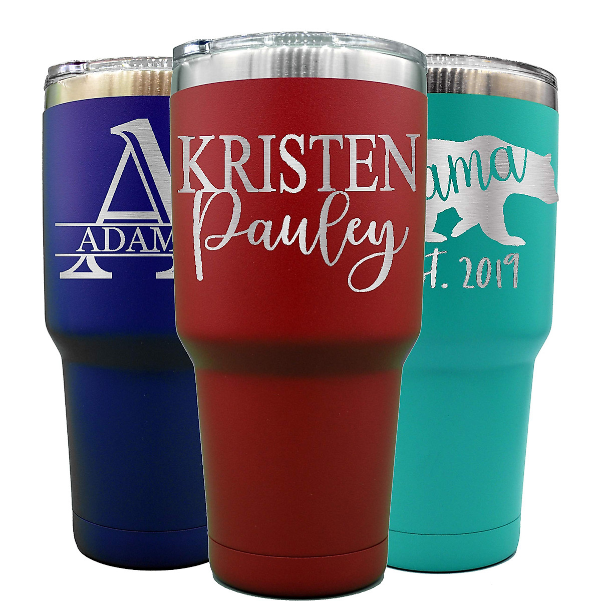 Personalized Tumbler With Lid - 30 oz - Choose Your Design - Vacuum Insulated Travel Coffee Mug - Stainless Steel Double Wall Thermos-custom cups- (Black)