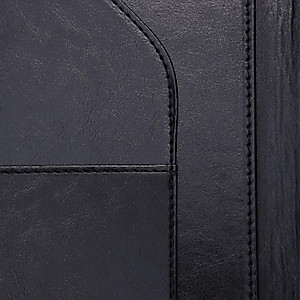 Padfolio Clipboard Folder Portfolio, Mymazn Faux Leather Storage Clipboard with Cover for Legal Pad Holder Letter Size A4 Writing Pad for Business School Office Conference Notepad Clip Boards (Black)