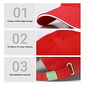 10PACK Custom Front&Back Baseball Cap Text and Logo 100% Cotton Personalized Embroidered Hat in Bulk