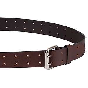 Dickies Men's Leather Double Prong Belt, Brown, 36