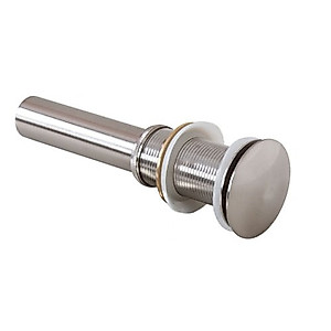 Wovier 1 5/8" Bathroom Faucet Vessel Vanity Sink Pop Up Drain Stopper Without Overflow,Brushed Nickel