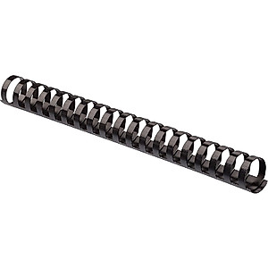Fellowes Plastic Comb Binding Spines, 1 Inch Diameter, Black, 200 Sheets, 50 Pack (52328)