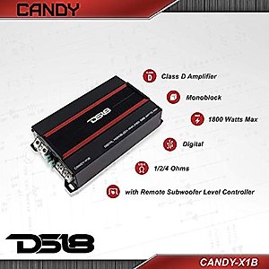 DS18 12" Subwoofer Combo Package with GEN-X124D Subwoofer and CANDY-X1B Monoblock Amplifier