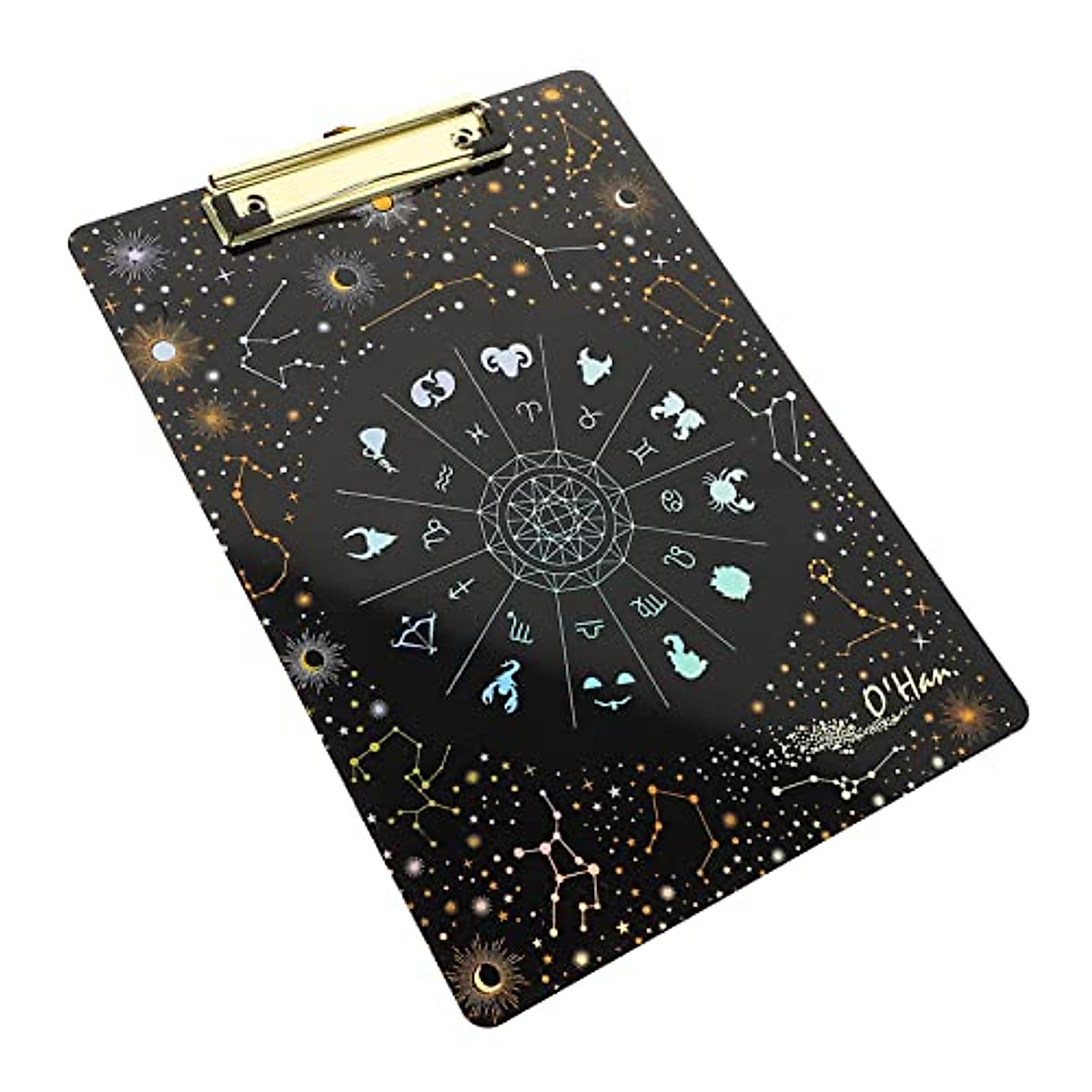 NUOBESTY Plastic Folders 4pcs Size Low Office Decorative Pattern Clipboard Storage for Nurses Profile Paper Case Exam Board with Letter Teacher Document Holder Conference File