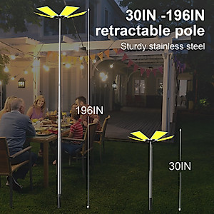 CONPEX 25000lm LED Telescopic Camping Lights Portable Outdoor Camping Light Telescoping Pole Fishing Light at Night Flood Light Super Bright Emergency Light Backyard Lighting