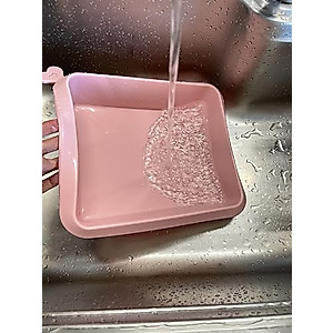 Silicone Square Cake Baking Pan Bakeware Brownie Pan+2 Silicone Heart Cake Pan, Mold a set of 3