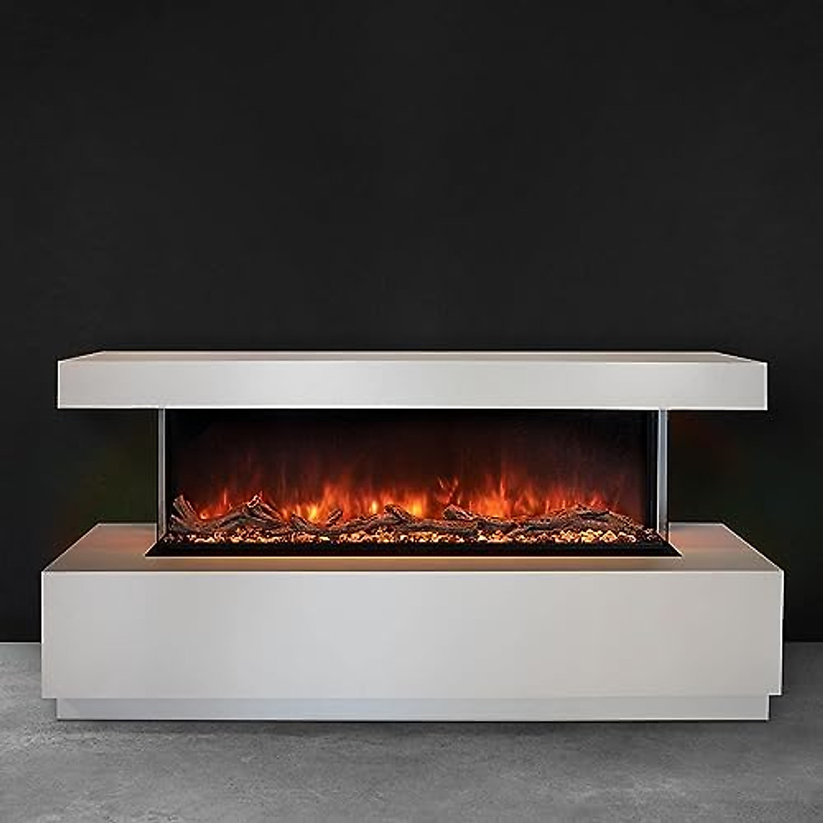 Modern Flames Landscape Pro Multi 80" Multi-Sided Built-in Electric Fireplace - Multi-Color Ember Bed - Ultra Natural Flame Appearance - Remote, App and Touch Control - LPM-8016