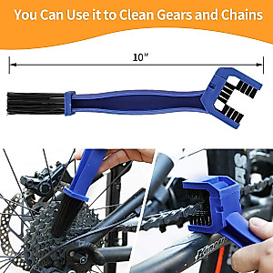 Anndason 8 Pieces Precision Bicycle Cleaning Brush Tool Including Bike Chain Scrubber, suitable for Mountain, Road, City, Hybrid,BMX Bike and Folding Bike