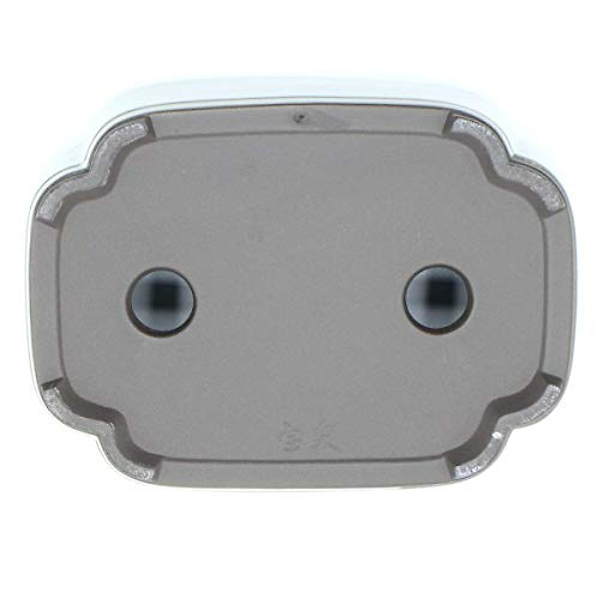 Bonsai Tree Pot Ceramic Mokko (Quince) Cut Off Shaped Glazed (6.4", Cream-Yu)