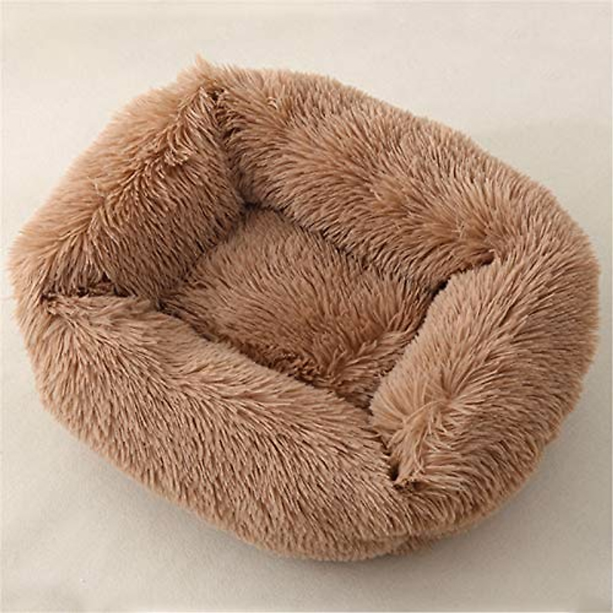 Durable Comfortable Natural Cat Dog Beds for Pet,Square Plush Dog Cat Thickened Warm Soft Pet Tent Cave Nest Bed Mat Pad Kennel - Hot Pink S